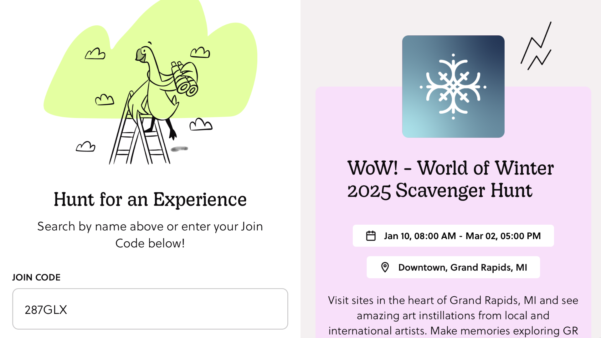 World of Winter: Scavenger Hunt - World of Winter